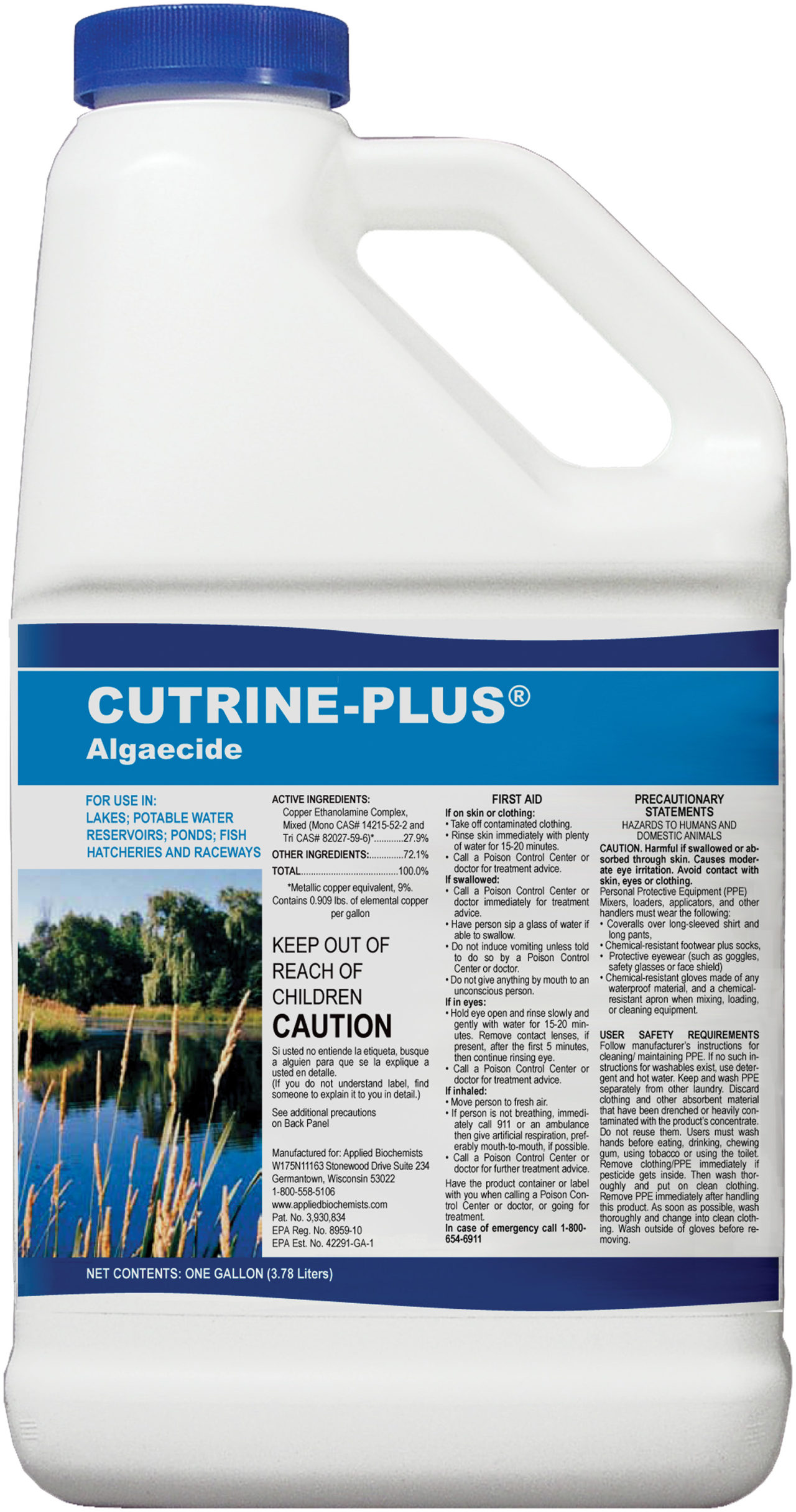 CPL Cutrine Plus Liquid Algaecide – 1 gallon - Stoney Creek Fisheries ...