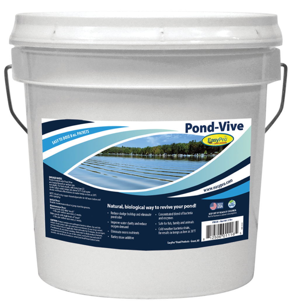 PB5X Pond-Vive Bacteria – 5 lb pail – 10 ct 8oz Water Soluble Packs ...